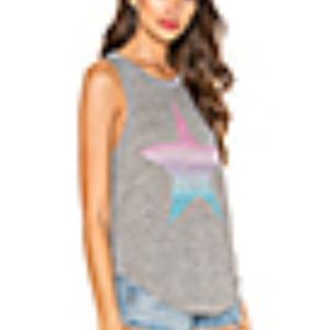 Chaser | Tops | Chaser Stripe Star Tank Size S | Poshmark